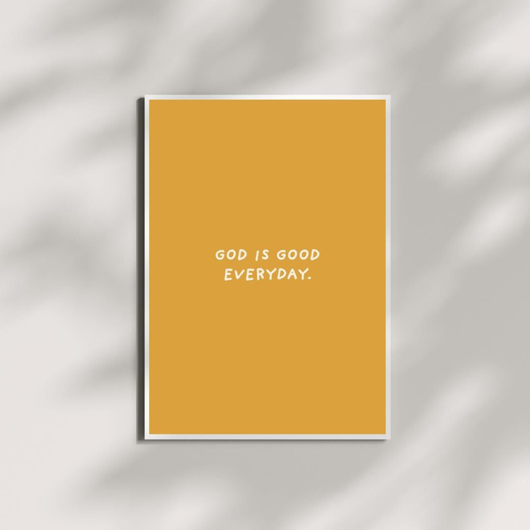 God is Good Everyday | Christian Wall Art Print Poster - Etsy