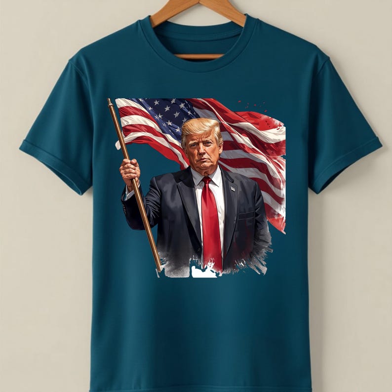 Donald Trump American Flag Print | Patriotic Home Decor | Trump ...