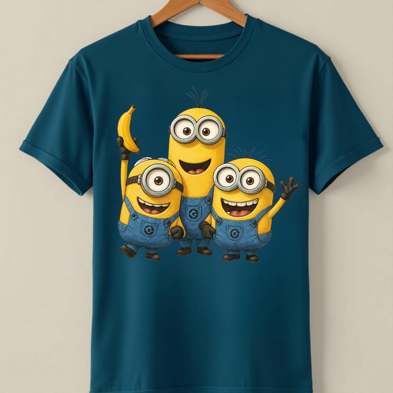3 Minions-inspired Cartoon PNG & JPG | Cute Digital Download ...