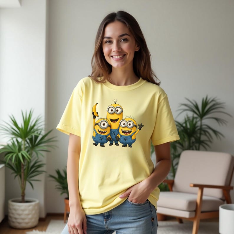 3 Minions-inspired Cartoon PNG & JPG | Cute Digital Download ...
