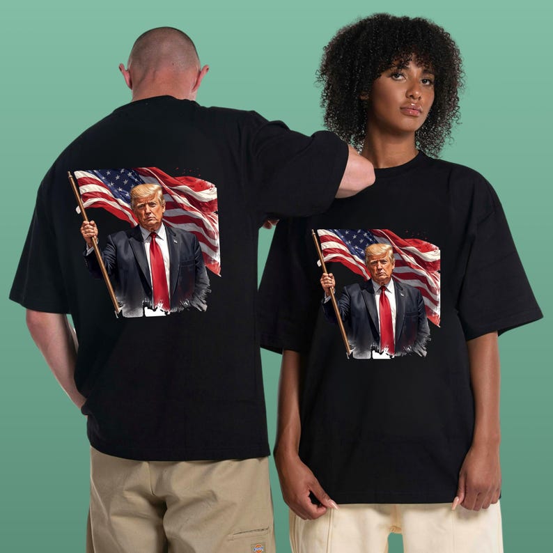 Donald Trump American Flag Print | Patriotic Home Decor | Trump ...