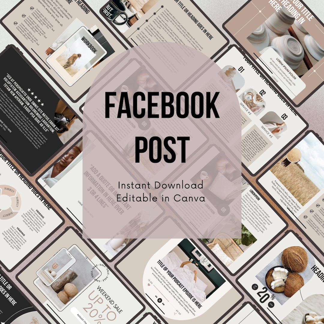 Facebook Post Templates, Social Media Post Templates, Canva Templates ...