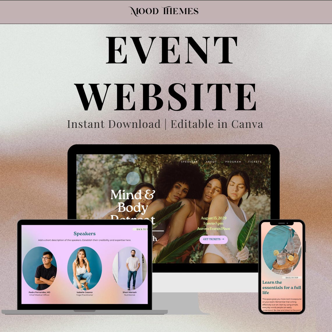 Event Website Template, Event Planner Website, Wedding Party Planner ...