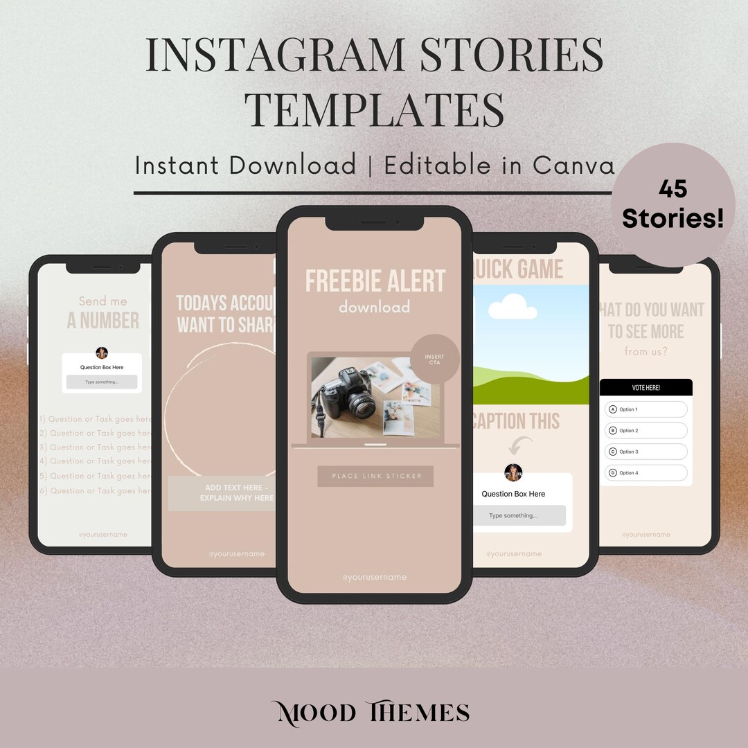 Instagram Stories Templates, Editable Ig Story Templates, Social Media ...