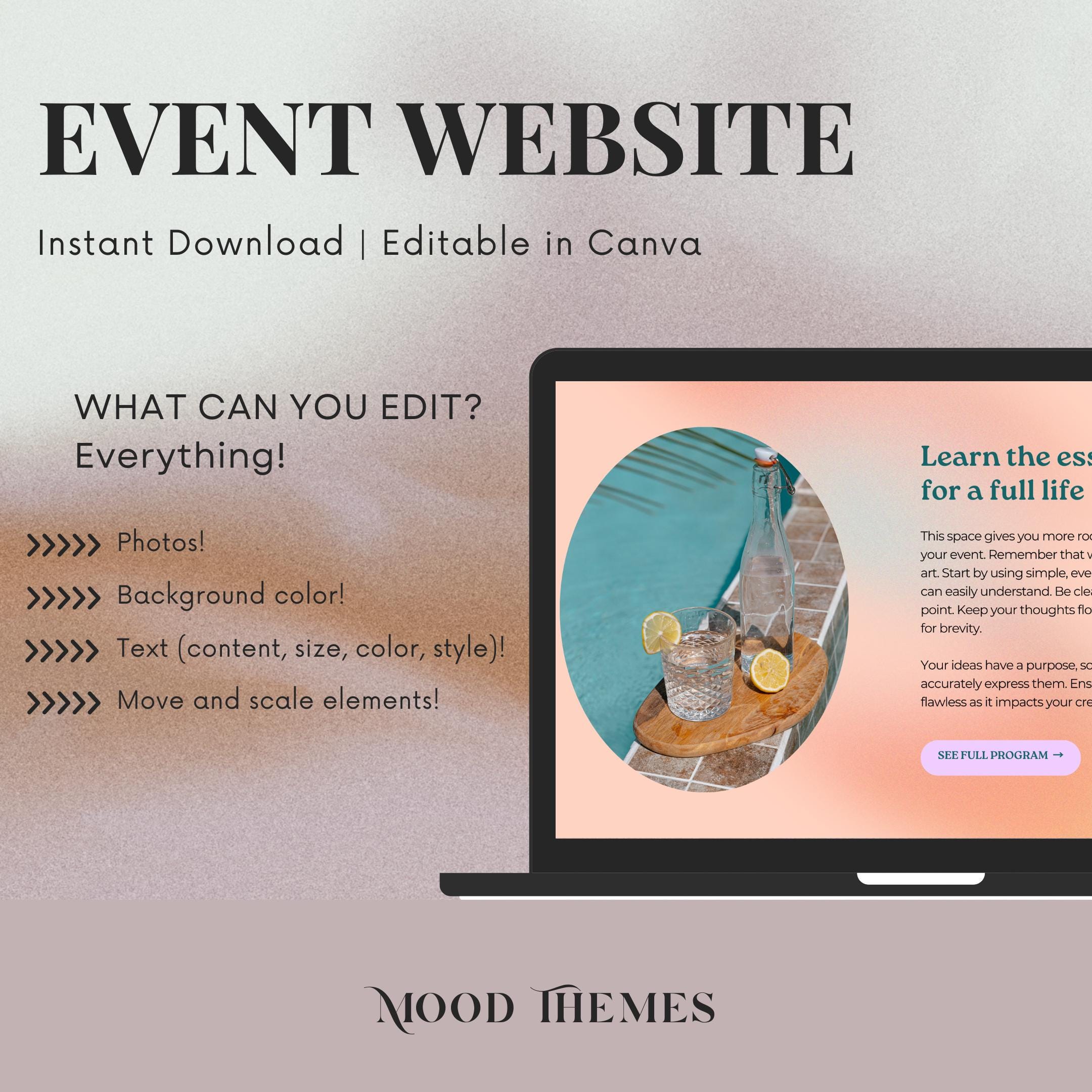 Event Website Template, Event Planner Website, Wedding Party Planner ...