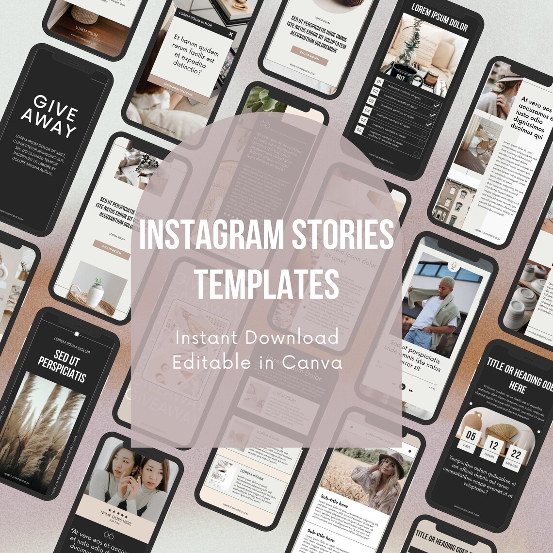 Instagram Stories Templates | Canva Instagram Story Bundle | Social ...