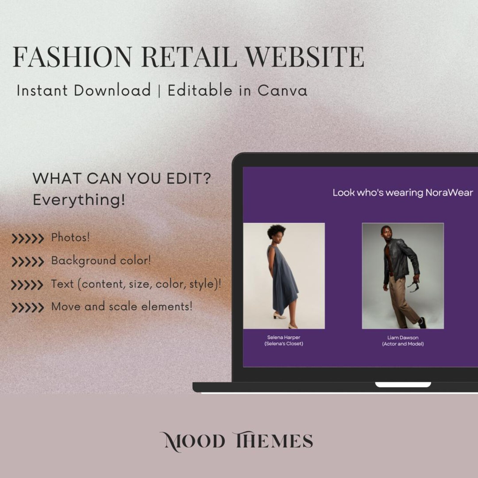 Fashion Retail Website Template, Online Boutique Website, Clothing ...