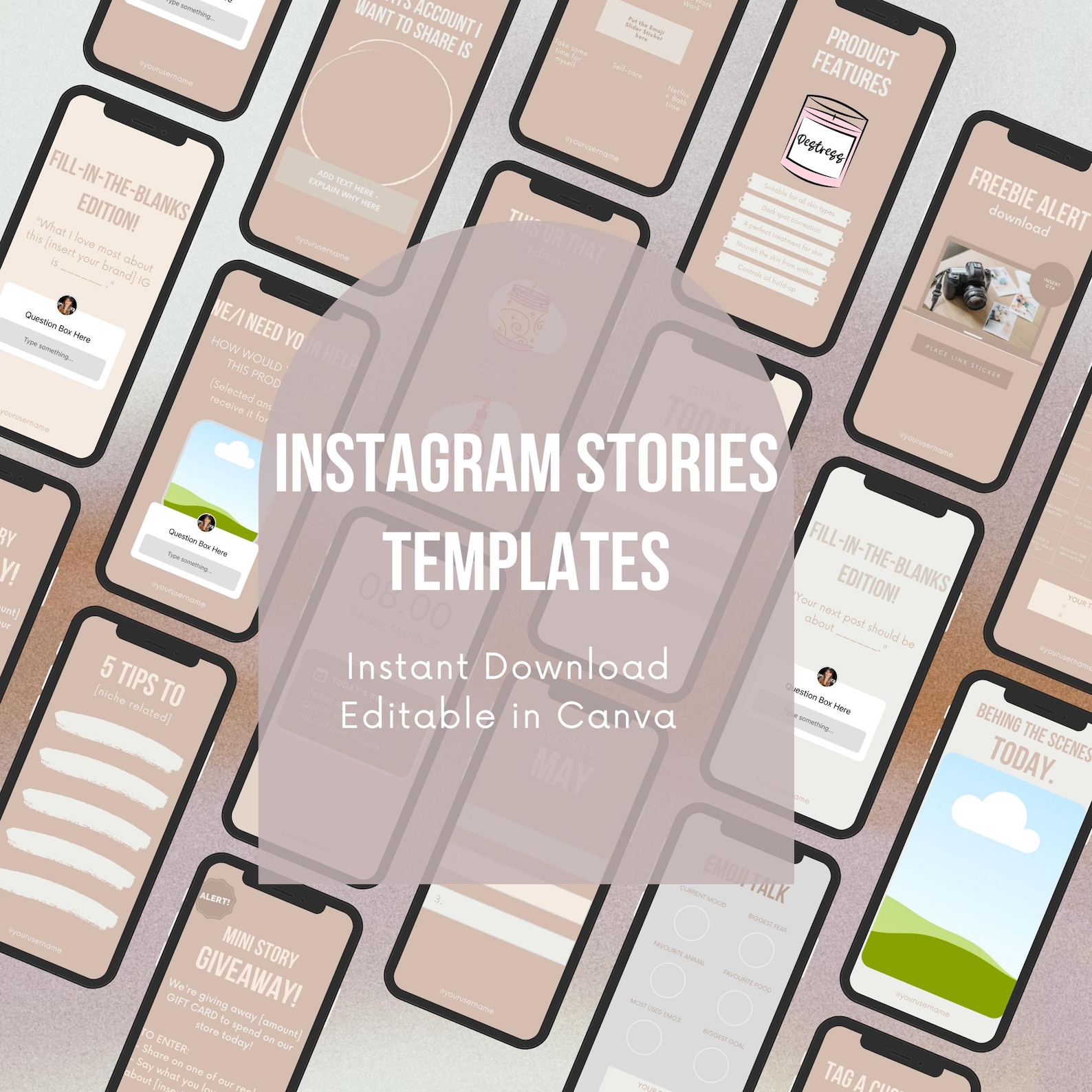 Instagram Stories Templates, Editable Ig Story Templates, Social Media ...