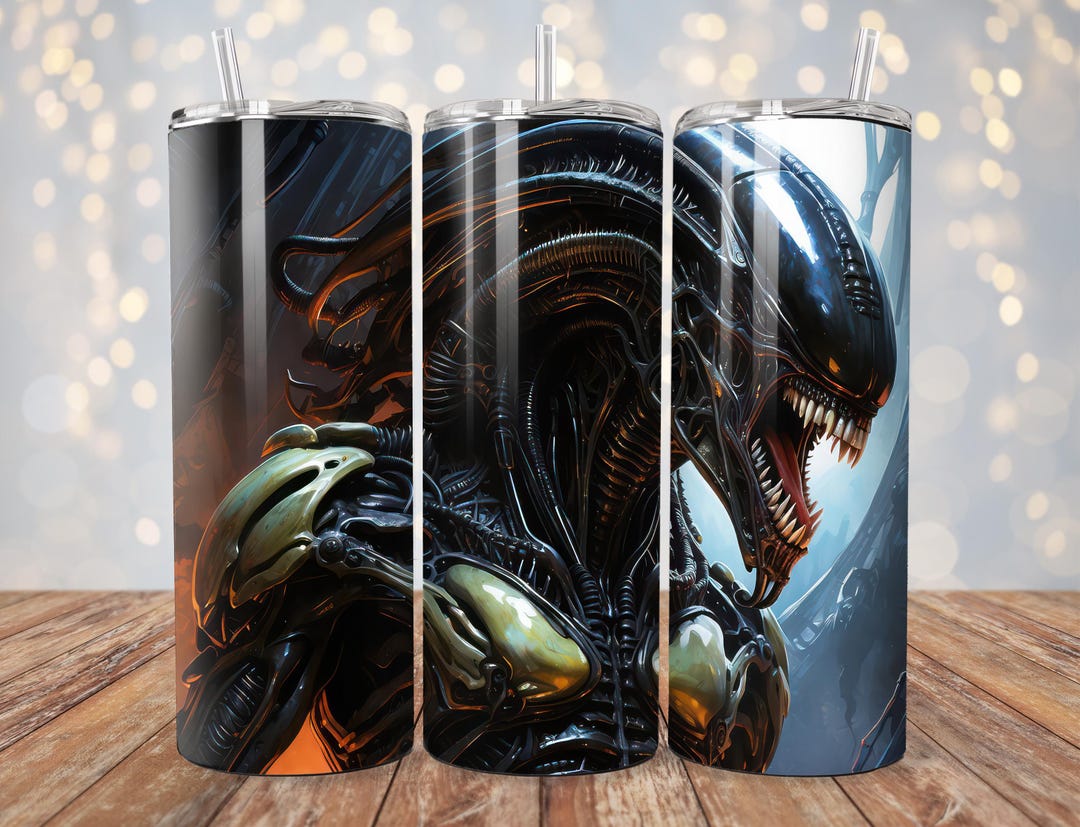 Alien Xenomorph Tumbler Wrap | 20 Oz Sublimation PNG | Classic Movie ...