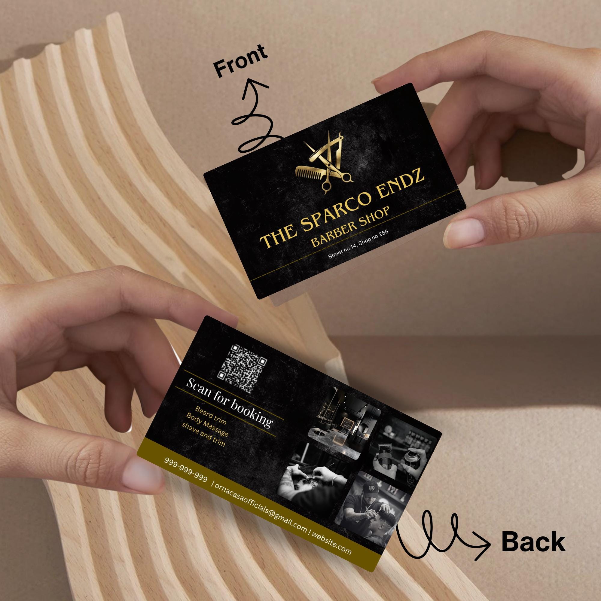 Personalised Barber Business Card, Saloon Business Card Professional ...