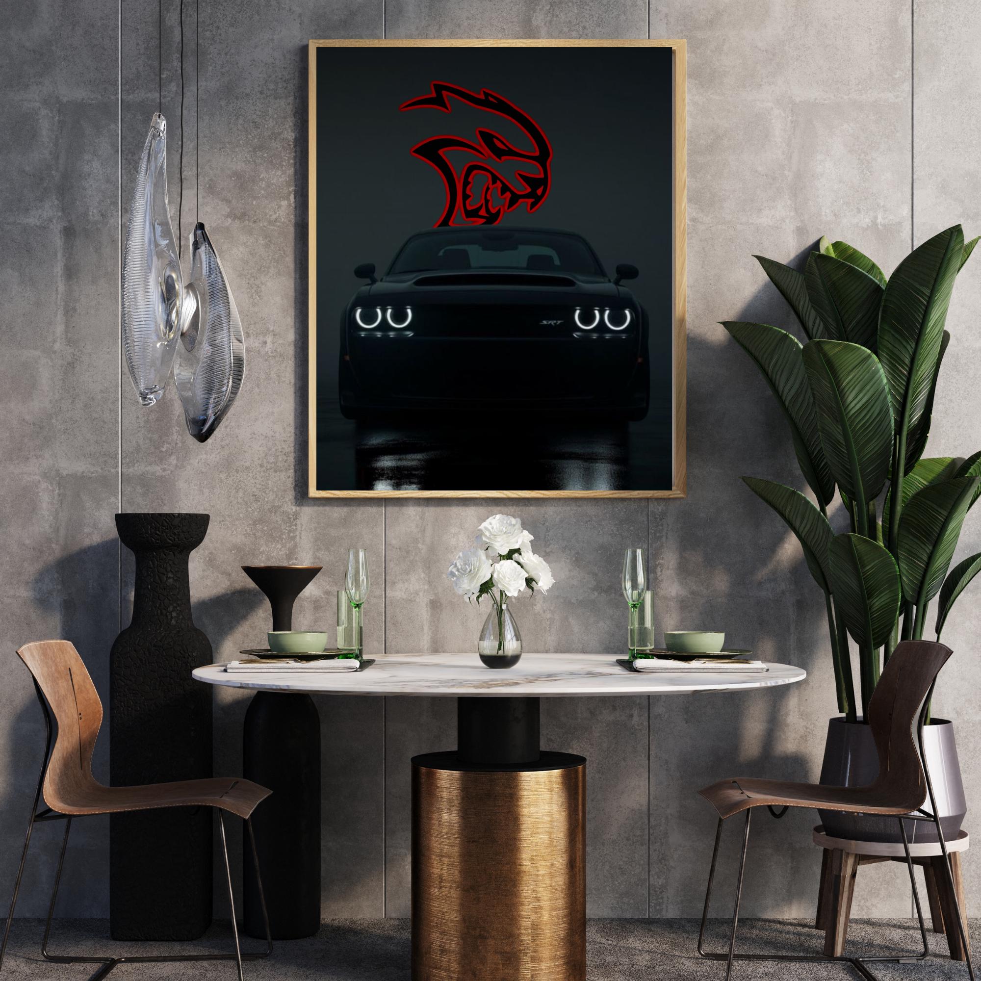 Dodge Hellcat Poster | Muscle Car Wall Art (digital Download) - Etsy