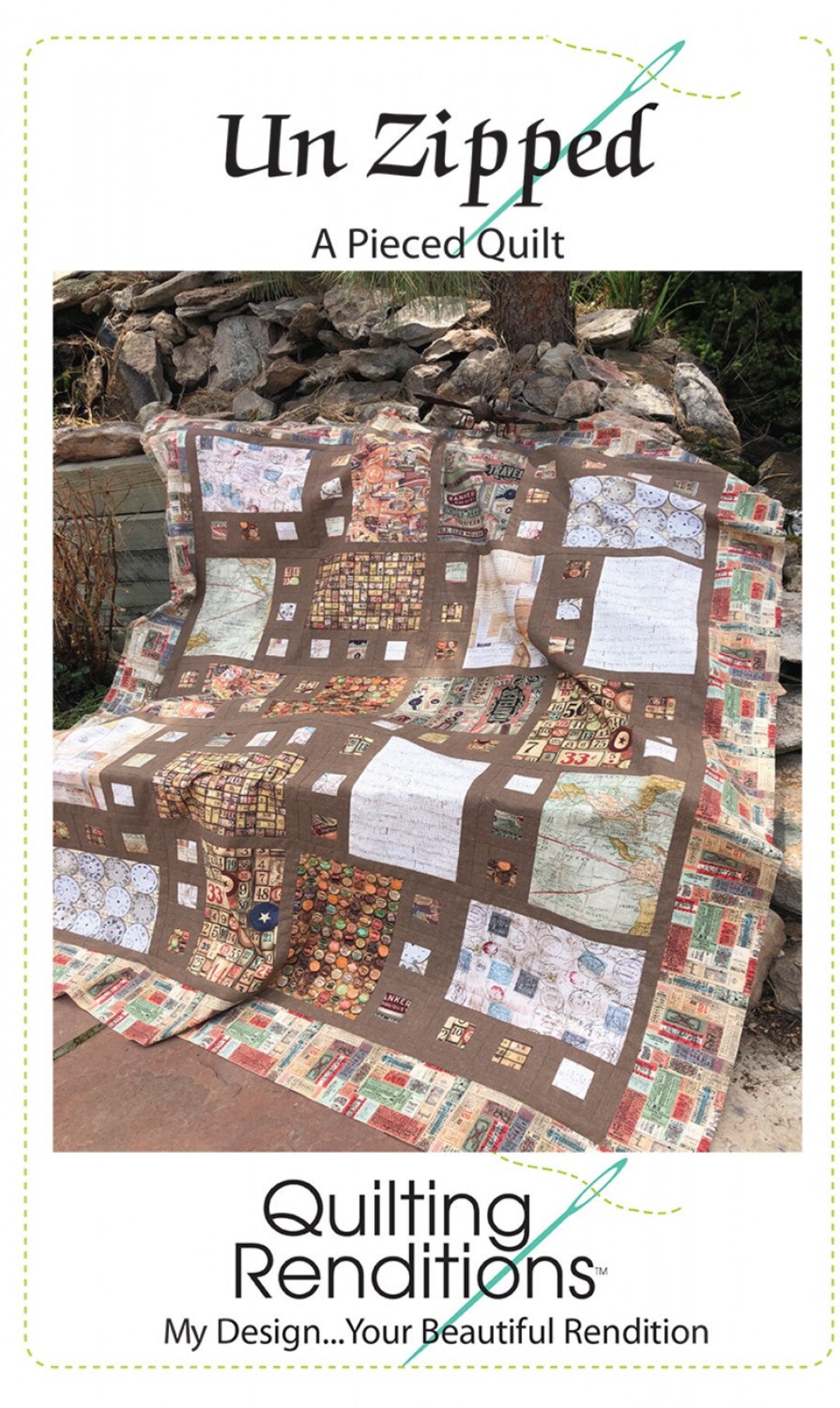 Un Zipped Quilt Pattern From Quilting Renditions - Instructions for 5 ...
