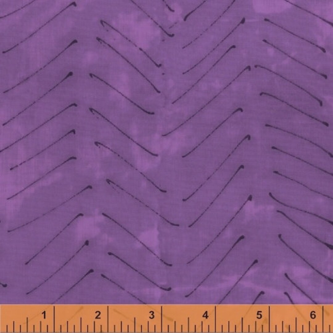 Treasure Hunt by Marcia Derse for Windham Fabrics - 1/2 Yard Purple Modern With Black Geometric ...