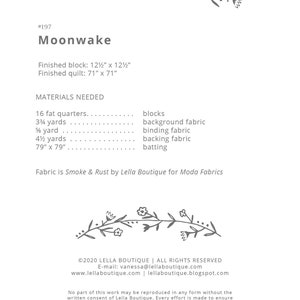 Moonwake Quilt Pattern From Lella Boutique Patterns 71 Square Finished ...