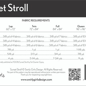 Sunset Stroll Quilt Pattern From Swirly Girl - Lap Through Queen Size ...