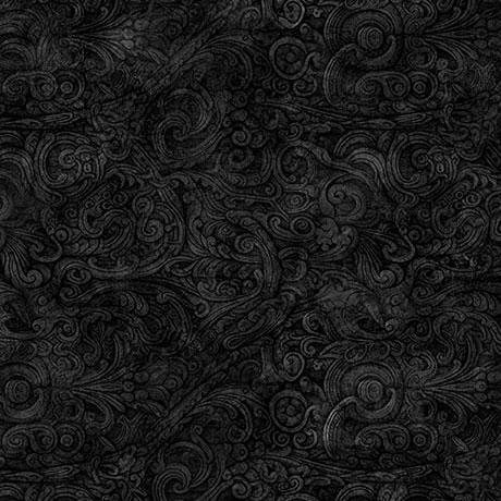 Festivus From Quilting Treasures - 1/2 Yard Black Filigree Blender - Etsy