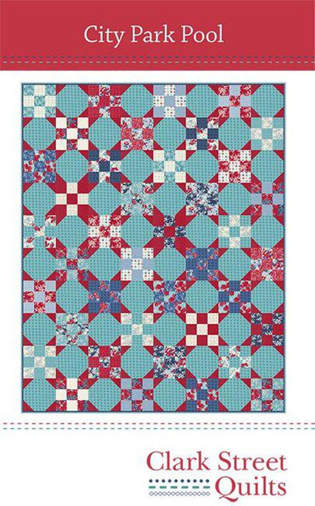 City Park Pool Quilt Pattern From Clark Street Quilts - Etsy