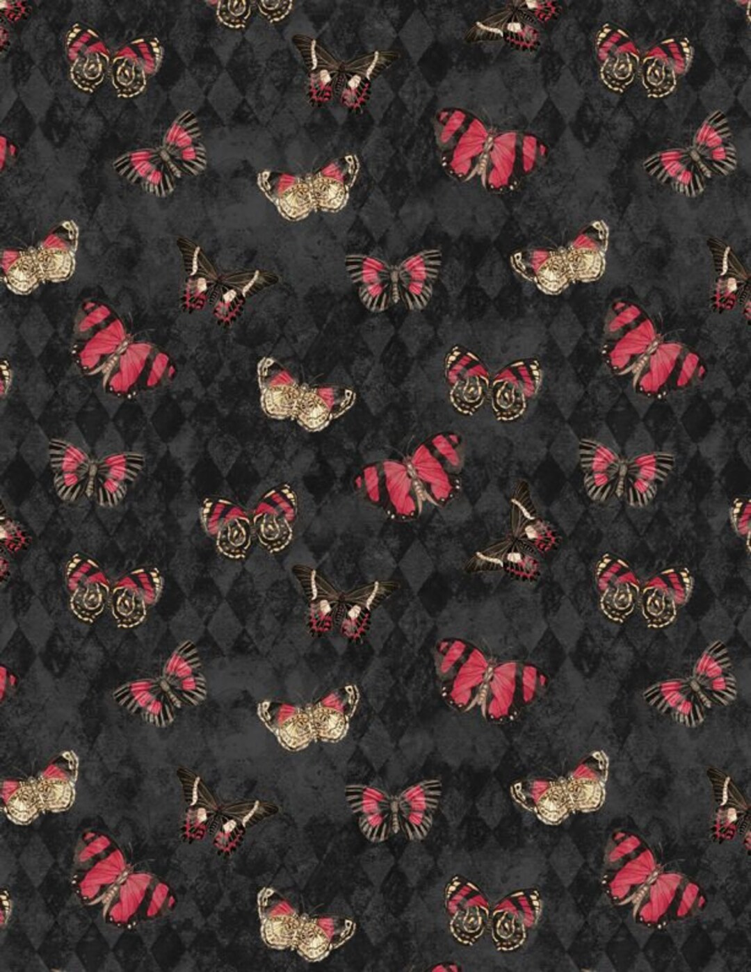 Sale - Harlequin Poppies for Wilmington Prints - Half Yard Butter Flies ...