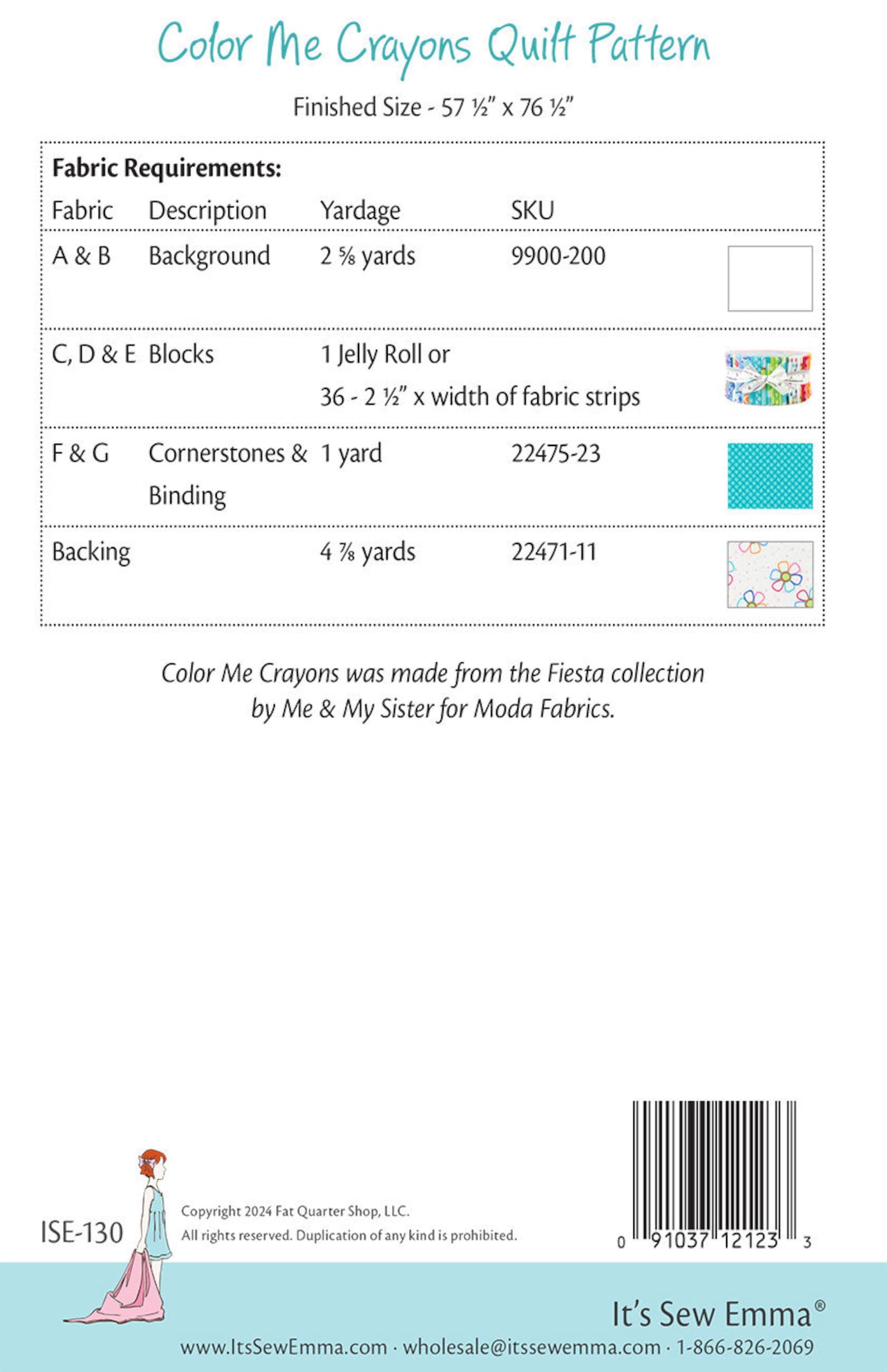 Color Me Crayons Pattern From Its Sew Emma - Fat Quarter Friendly ...