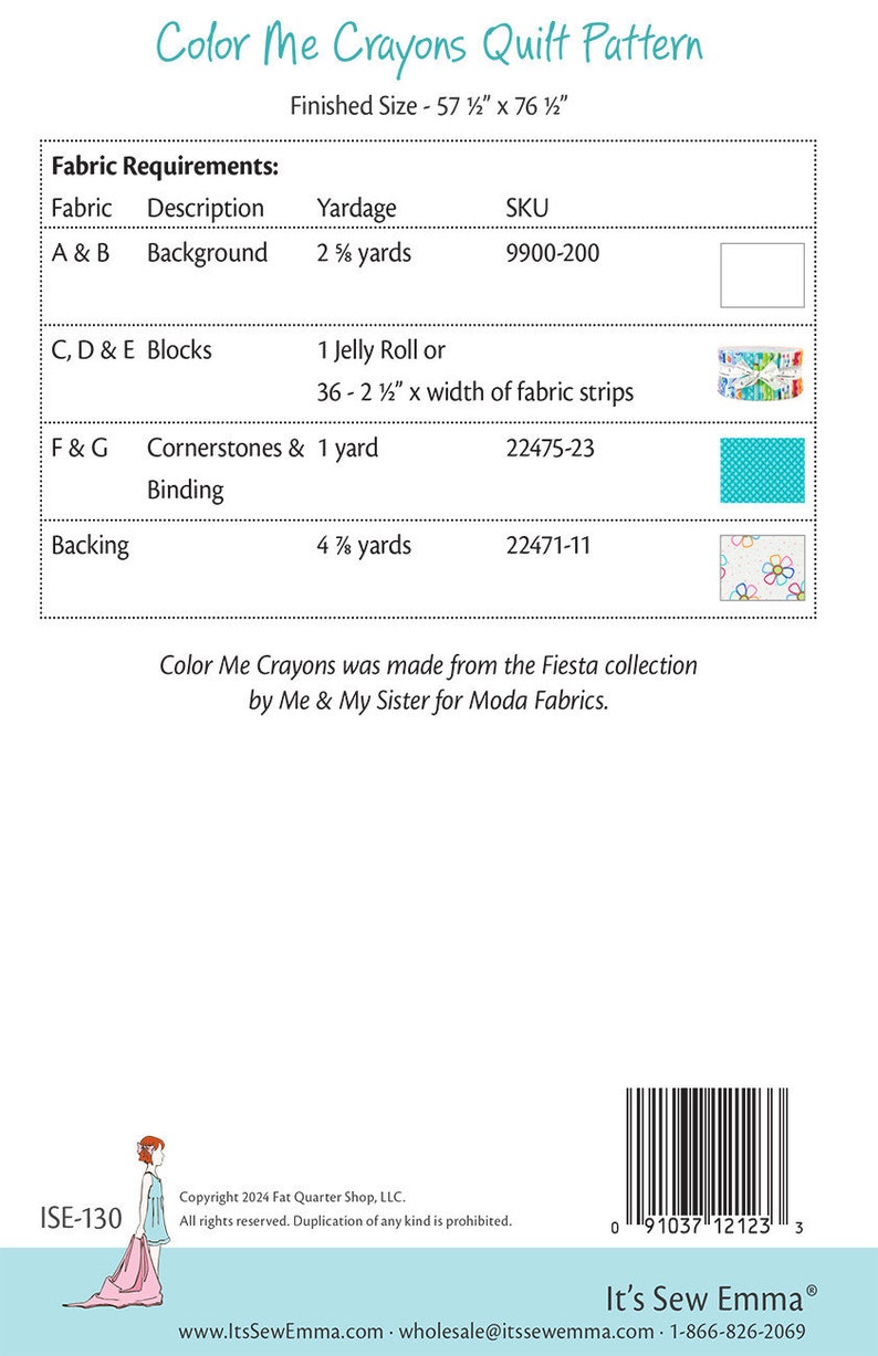 Color Me Crayons Pattern From Its Sew Emma - Fat Quarter Friendly ...