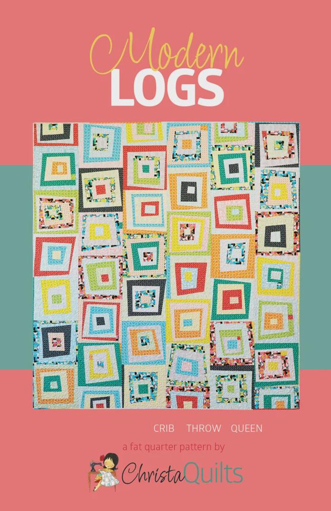 Modern Logs Pattern From Christa Quilts - Optional-sizing Quilt Pattern ...