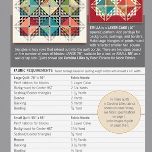 Emilia Quilt Pattern From Robin Pickens Quilt Patterns - Layer Cake ...