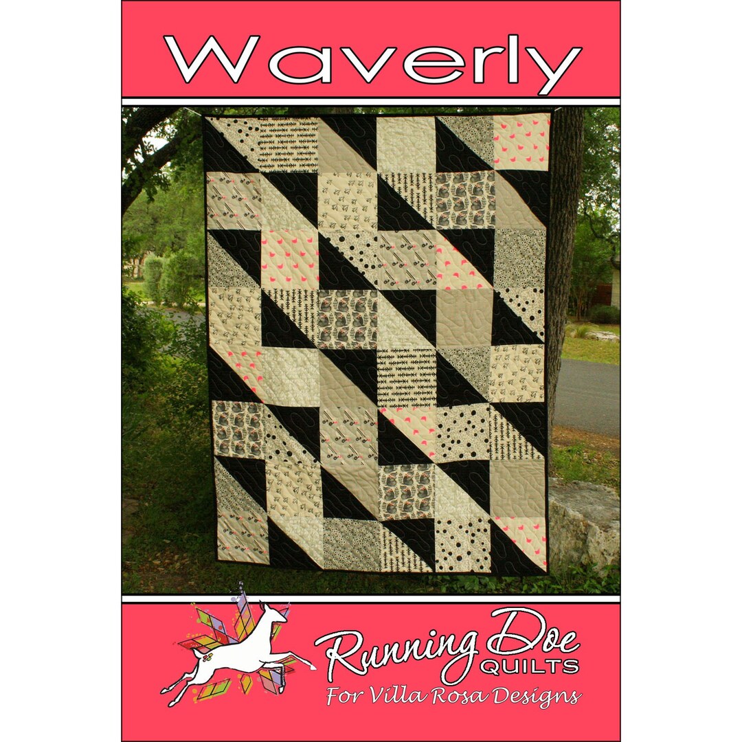 Waverly Pattern for Bed or Lap Quilt From Running Doe Quilts - 48" X 64 ...