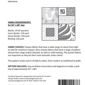 Fourteen Squared Quilt Pattern From Hunter's Design Studio ...