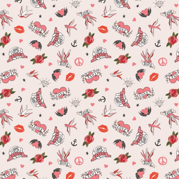 Tattoo Fabric - Etsy