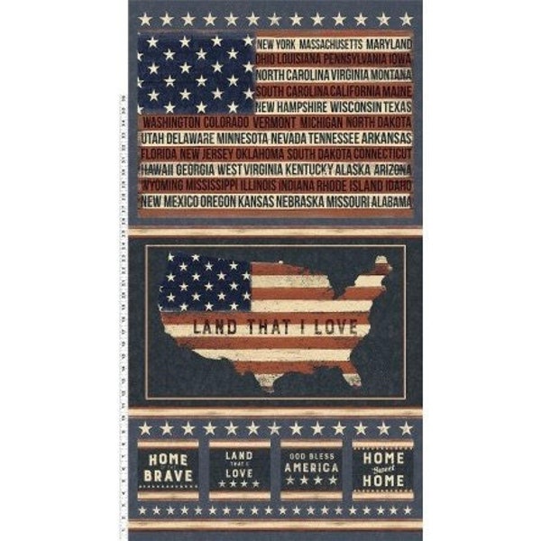 Usa Map Fabric Panel - Etsy