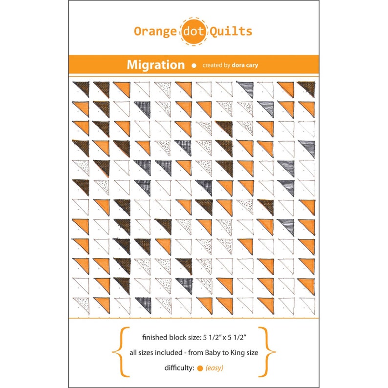 Migration Quilt Pattern by Orange Dot Quilts Instructions - Etsy