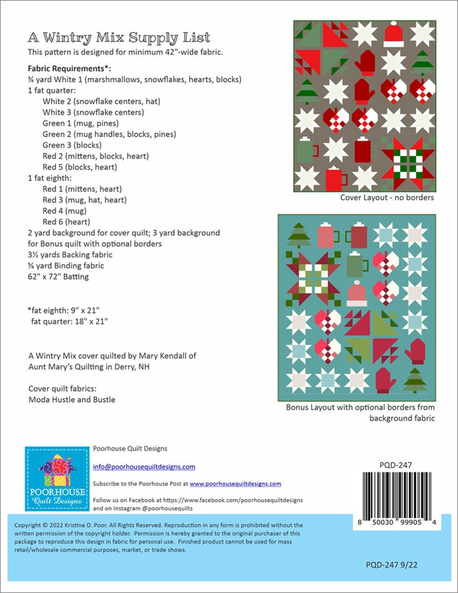 A Wintry Mix by Poor House Quilt Designs - Intermediate Level Quilt ...