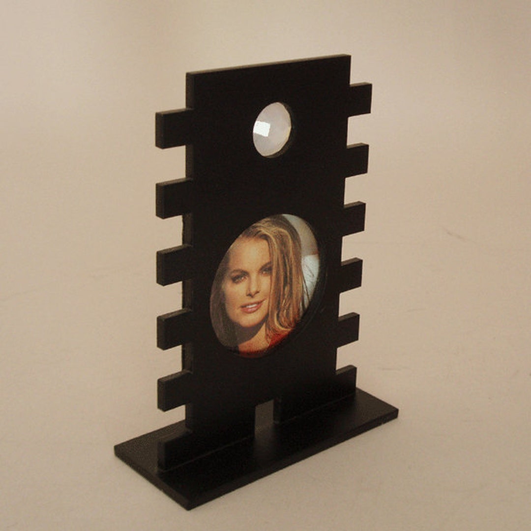 Picture Frame - Laser Cut Steel - Black Finish - Jewel Insert - Etsy