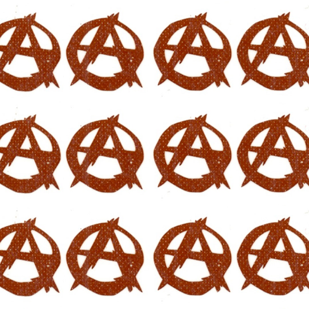 Anarchy Symbol - Gold Decals for Fused Glass - Etsy