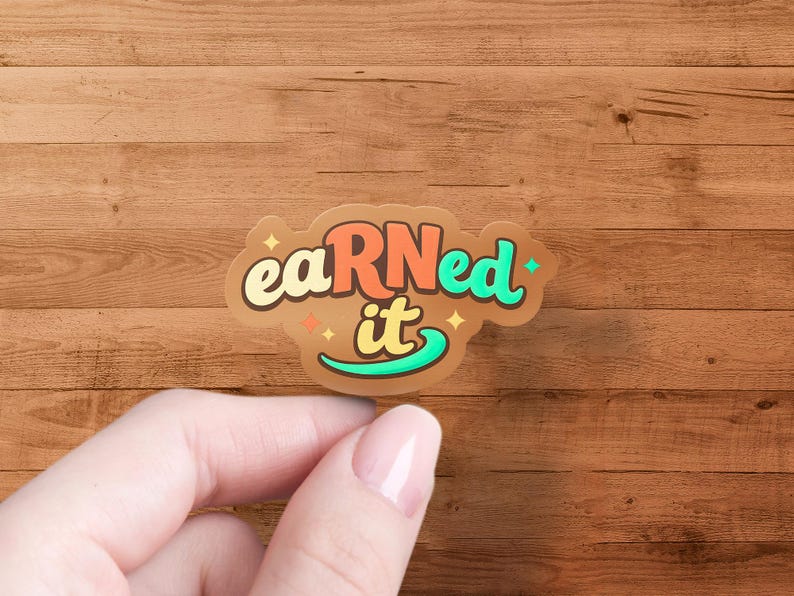 Earned It Digital Print, Retro Typography, Motivation Printable, Cute ...
