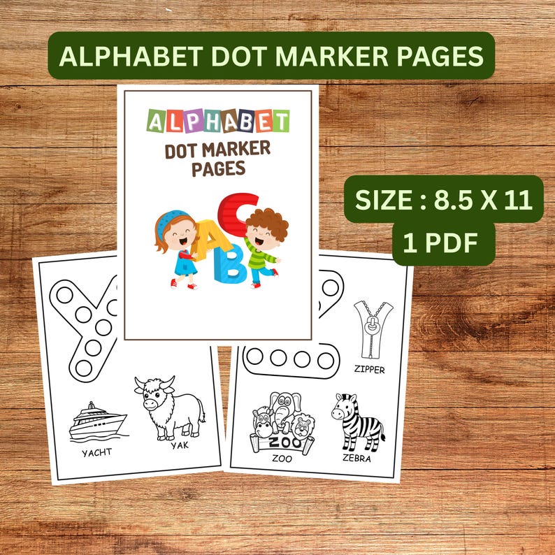Dot Marker Alphabet Printable Worksheets | ABC Animal Coloring Pages ...