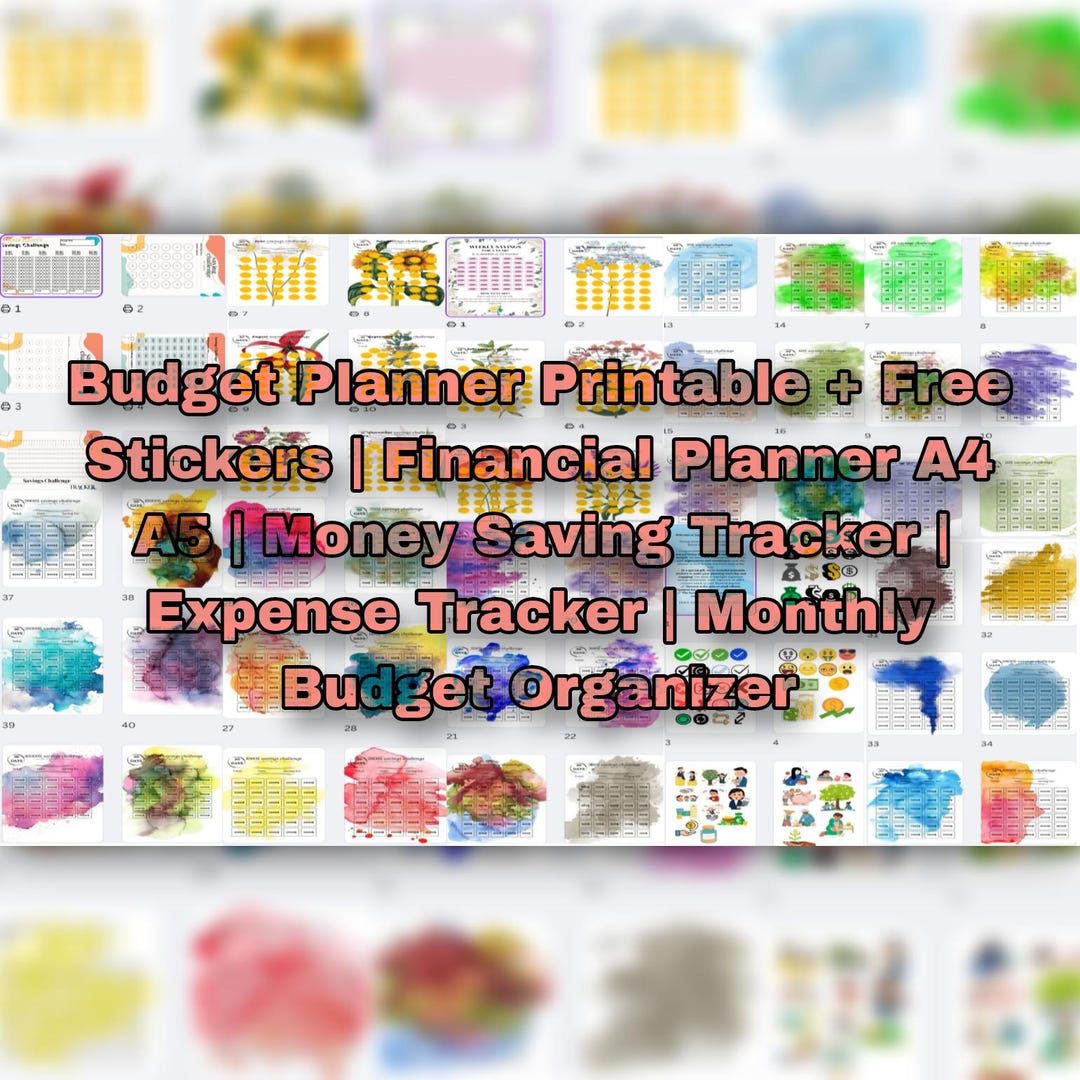 Budget Planner Printable + Free Stickers | Financial Planner A4 A5 ...