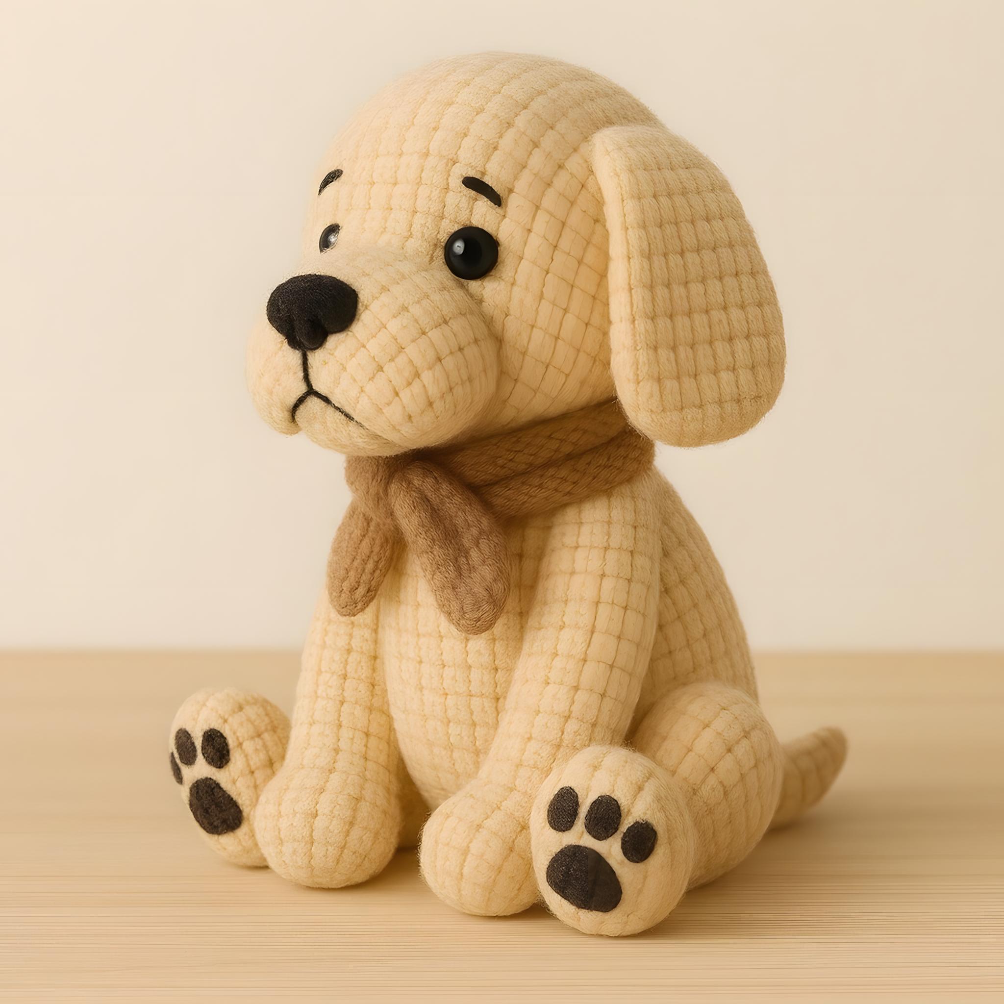 Labrador Puppy Crochet Pattern PDF – Amigurumi Dog Plush Tutorial With ...