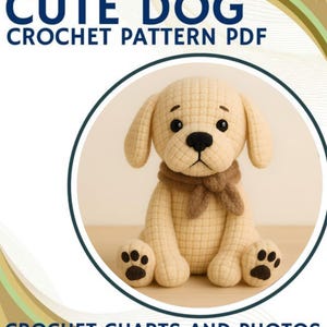 Labrador Puppy Crochet Pattern PDF – Amigurumi Dog Plush Tutorial With ...