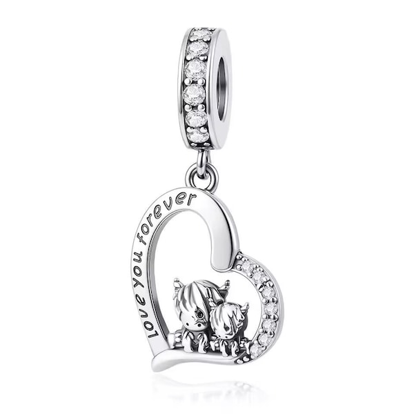 Highland Cow Pandora Charm - Etsy UK