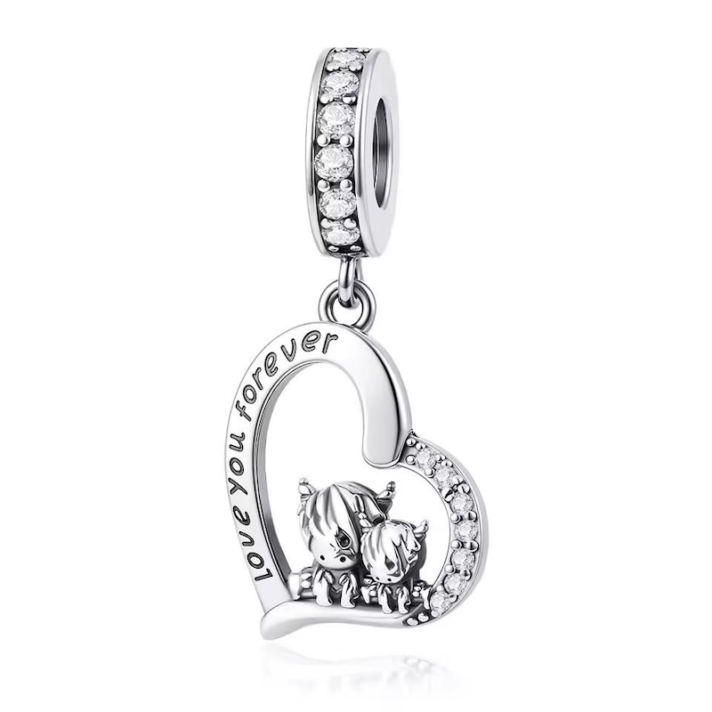 Highland Cow Pandora Charm - Etsy UK