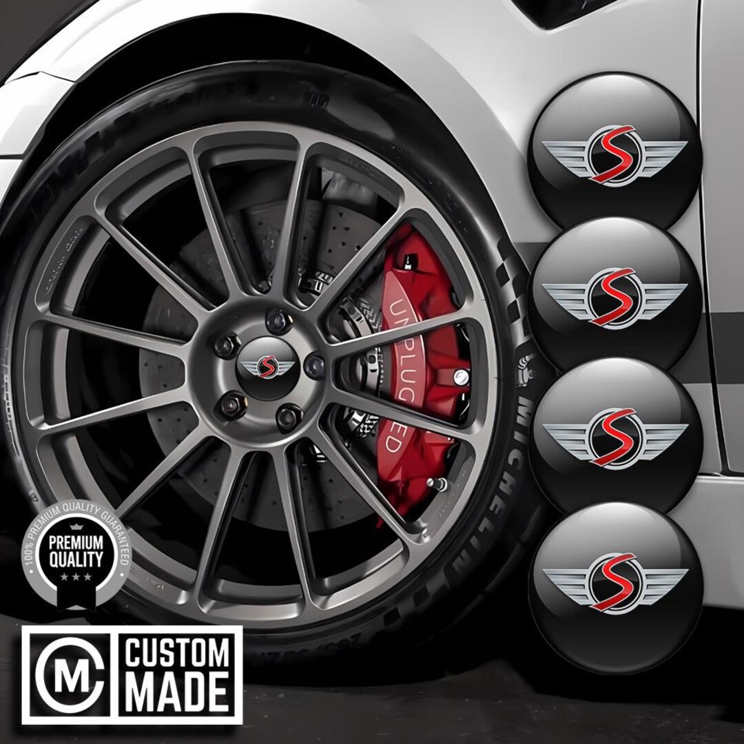 Mini Cooper Rim Emblem Stickers/4 Pcs Domed Silicone Stickers/mini ...