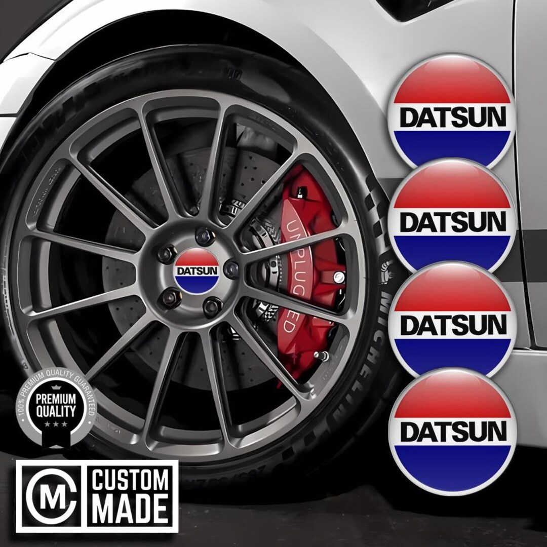 Datsun Wheel Decals / Datsun Rim Emblems Stickers / Center Hub Caps ...