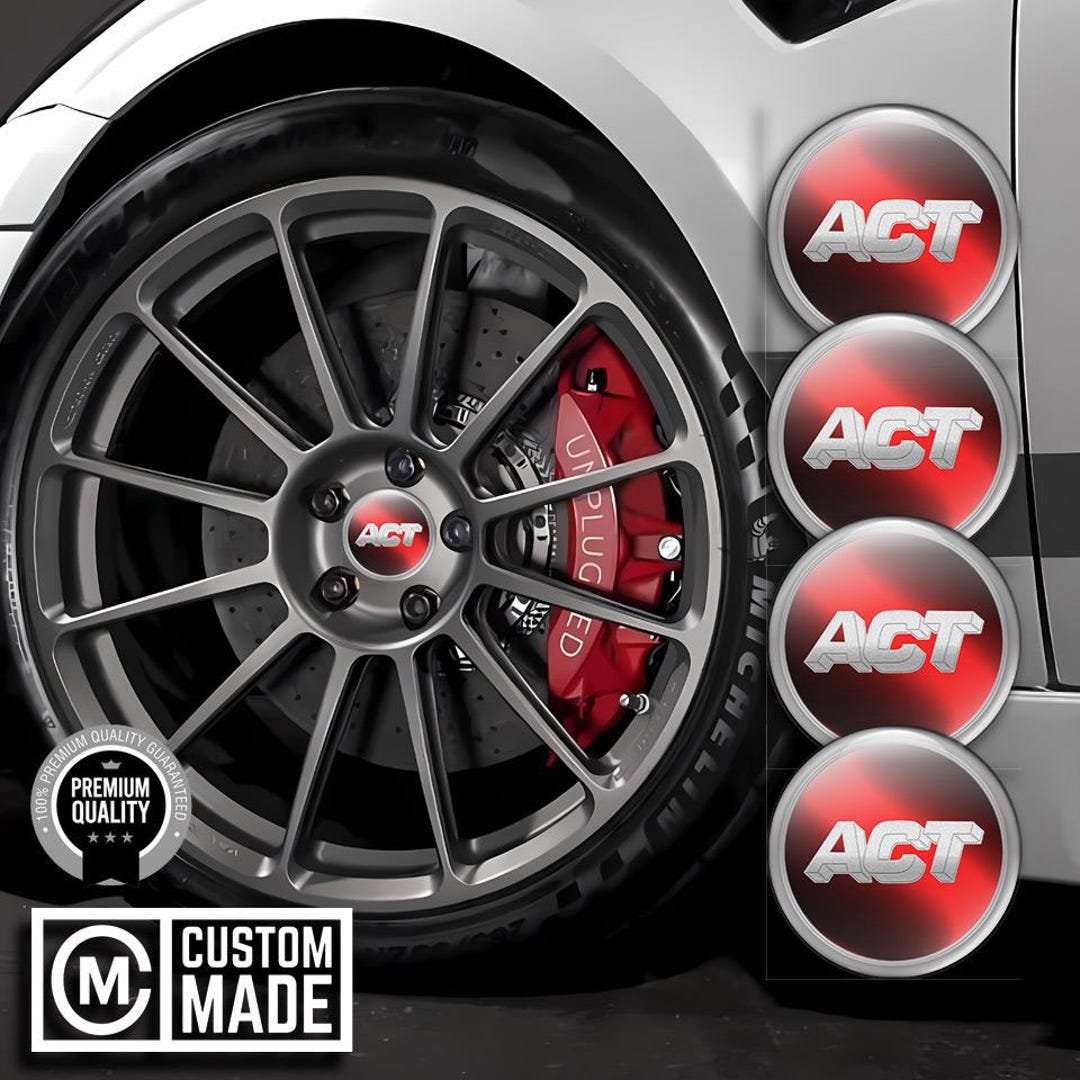 Set of 4 ACT Wheel Decals/act Rim Emblems Stickers/center Hub Caps ...