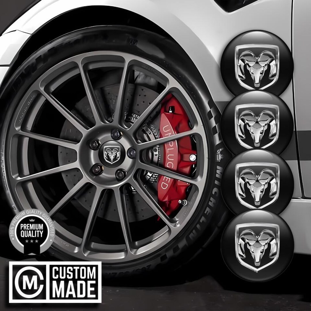 RAM Wheel Decals / RAM Ram Rim Emblems Stickers / Center Hub Caps ...