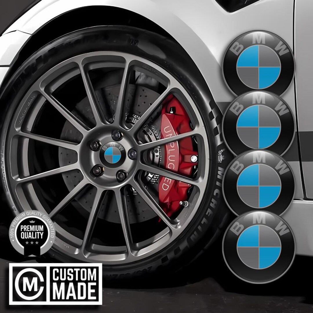 BMW Decals Center Wheel Cap Stickers Custom Handmade Rim Emblems Hub ...