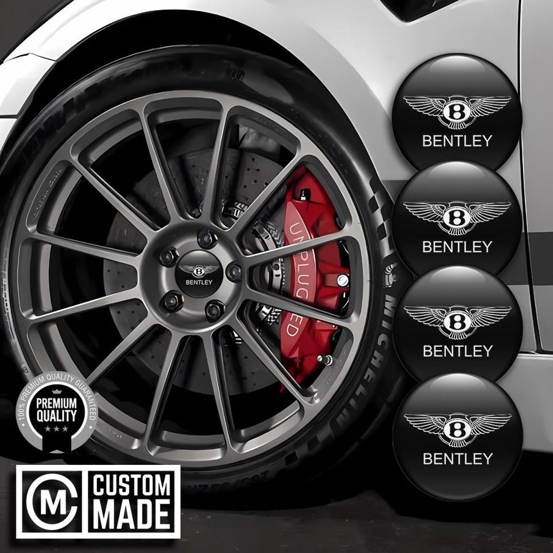 Bentley Decals Center Wheel Cap Stickers 4 Pcs Custom Handmade Rim ...