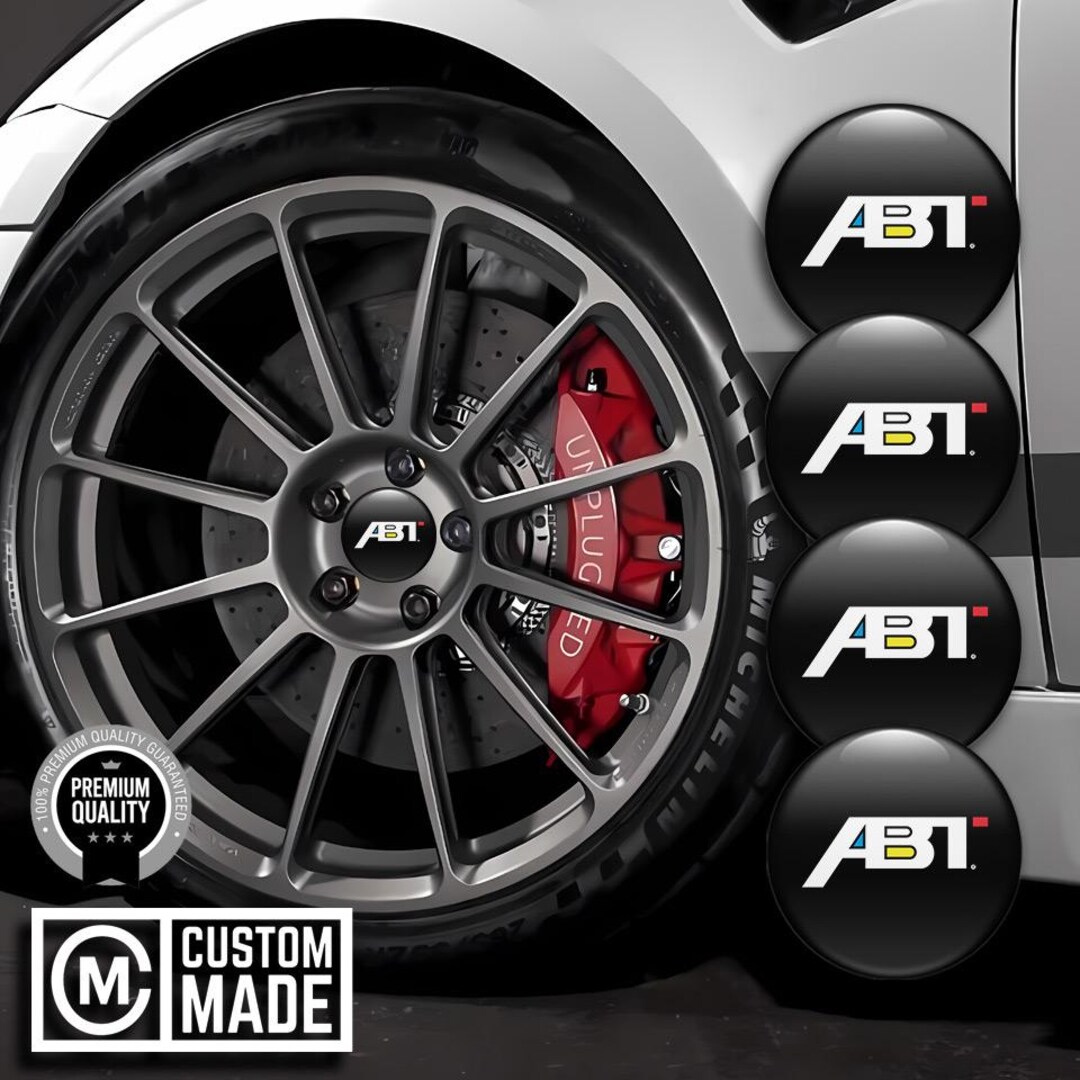 Set of 4 ABT Wheel Decals/abt Rim Emblems Stickers/center Hub Caps ...