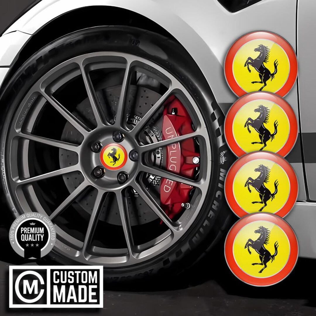 Ferrari Wheel Decals / Ferrari Rim Emblems Stickers / Center Hub Caps ...