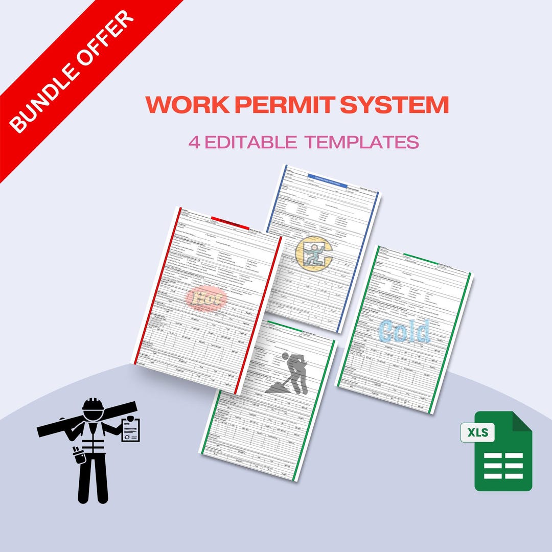 Work Permit Templates | Editable Safety Permits for Excavation ...